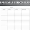 Sunday School Lesson Plan Printable, Sunday School Teacher Planner ...