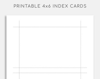 4x6 Print Template Note Card With Border - Etsy