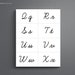 Cursive Alphabet Printable Flash Cards. Learn Cursive. Cursive Letters ...