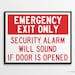 Printable Emergency Exit Only Sign: Security Alarm Warning (PNG/PDF) - Etsy