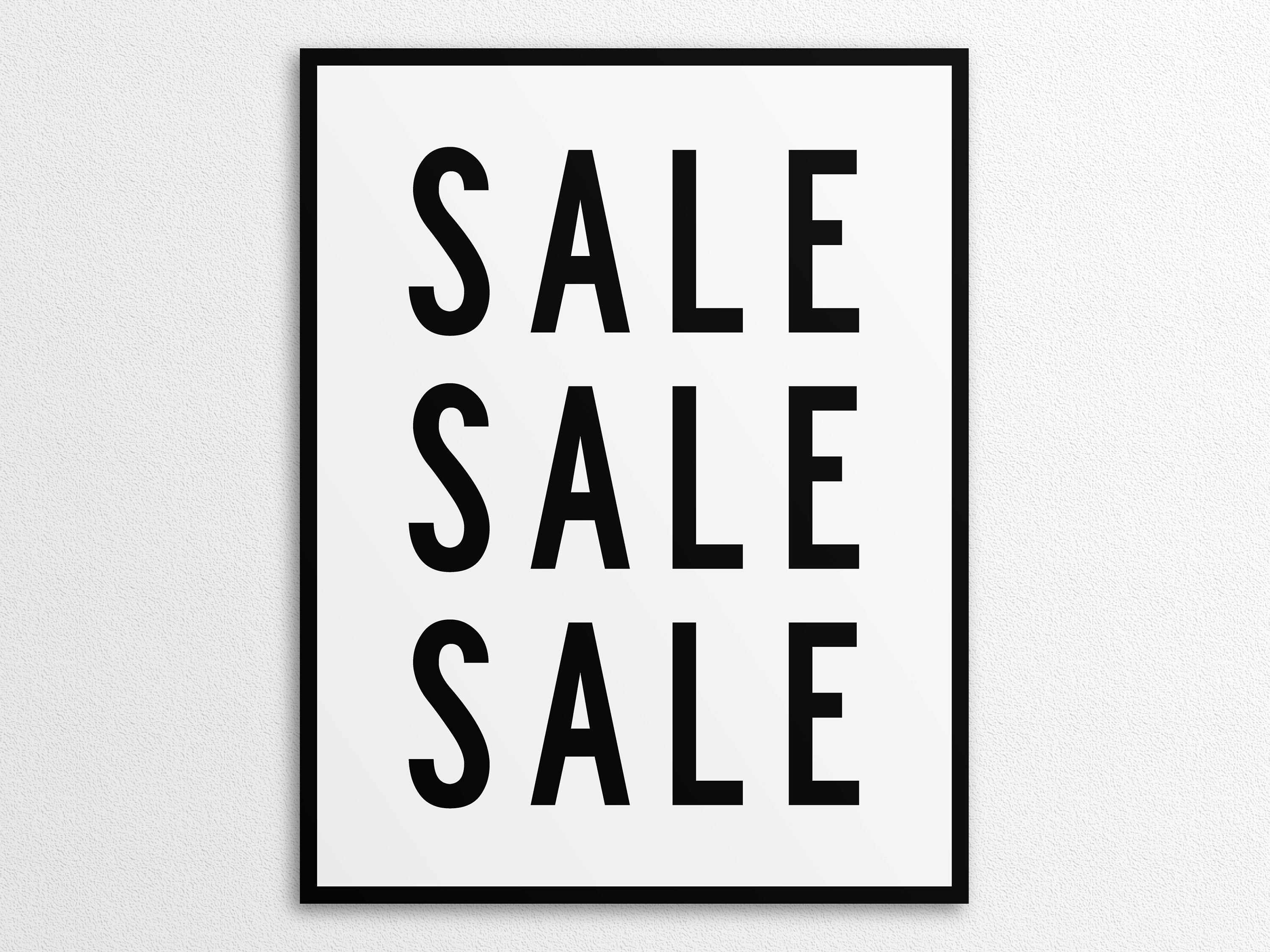 Printable Sale Sign in US Letter and A4 Sizes Instant - Etsy