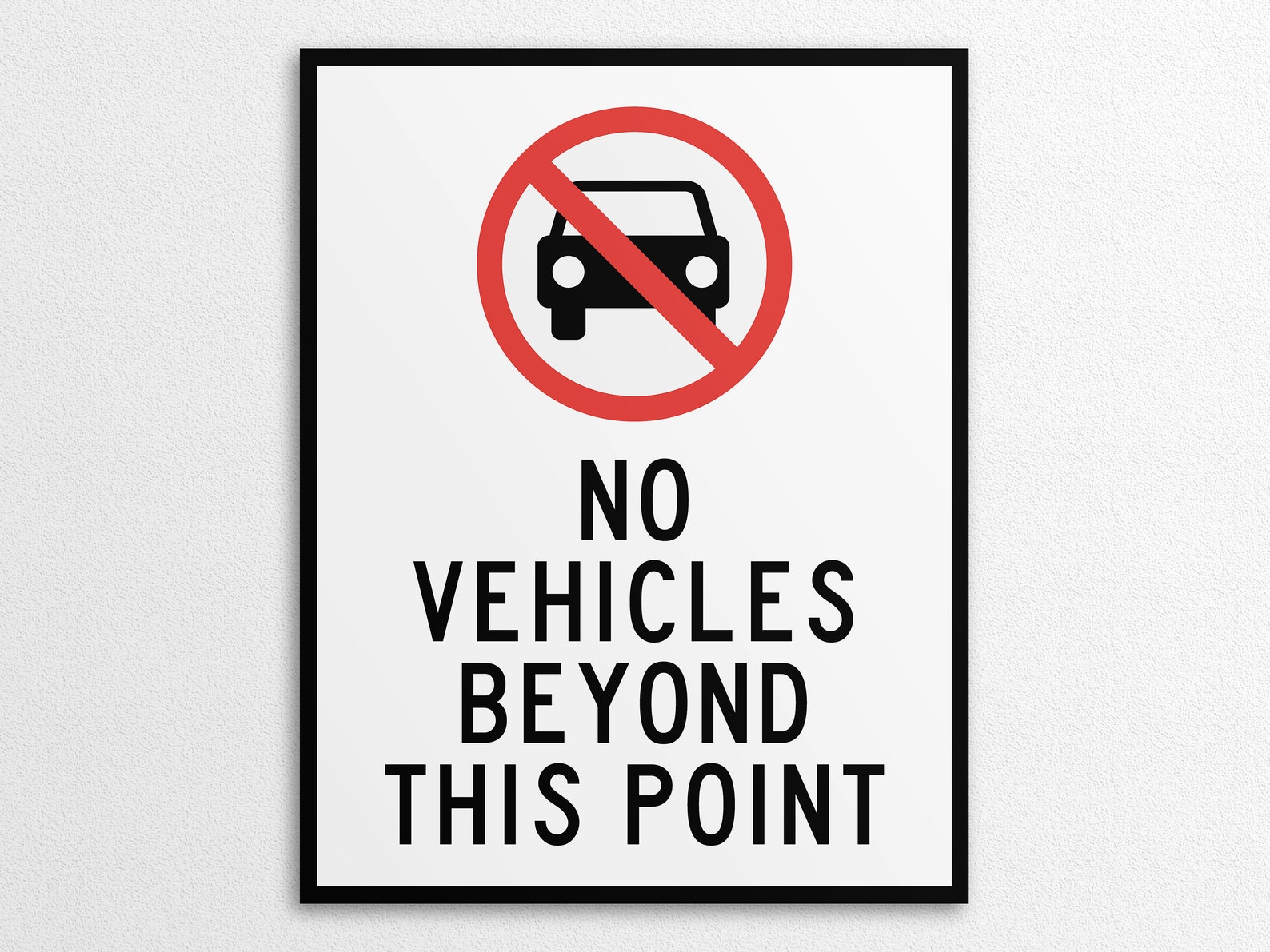 Printable No Vehicles Beyond This Point Signs US Letter and - Etsy