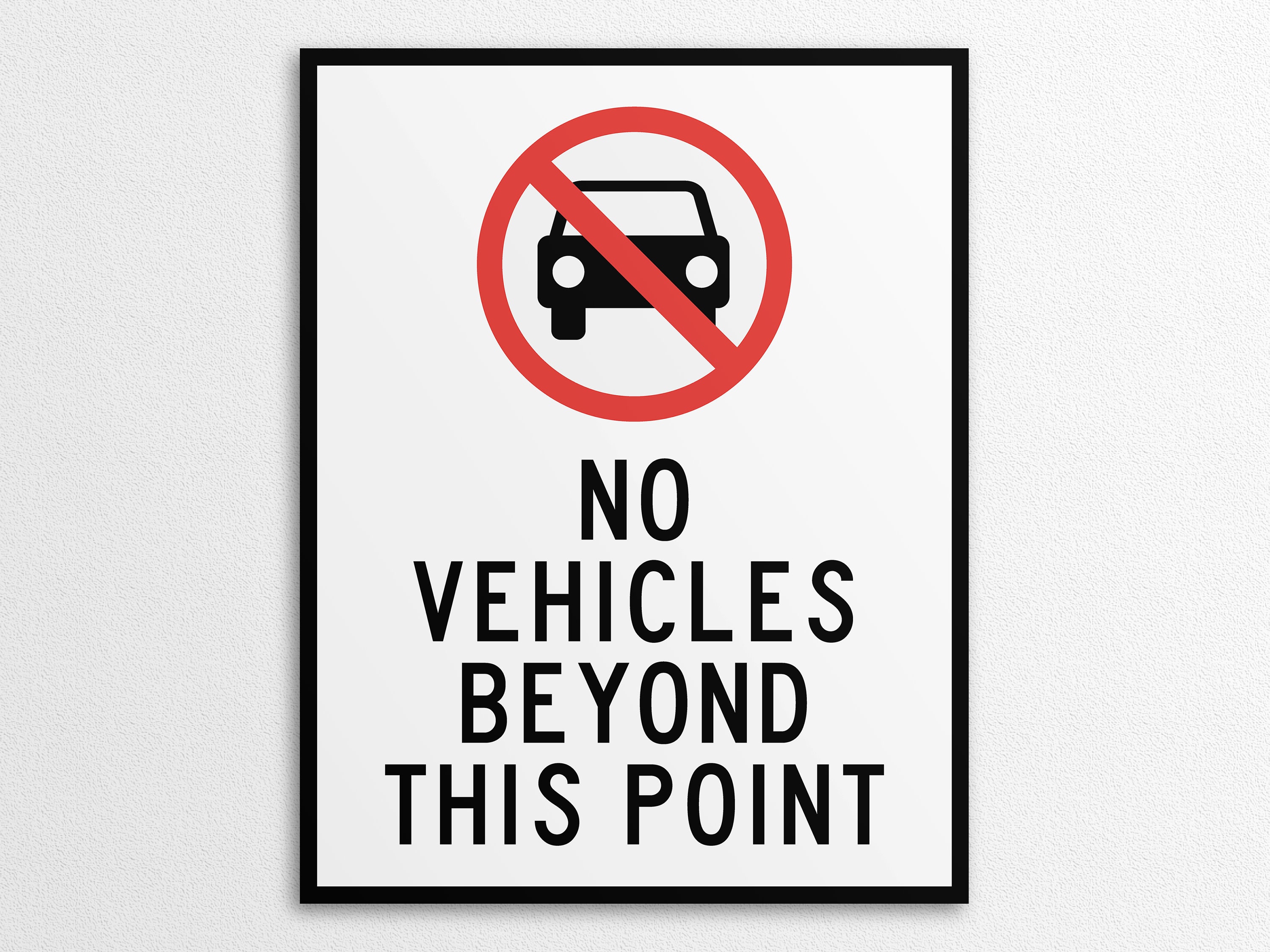 Printable No Vehicles Beyond This Point Signs Us Letter And Etsy