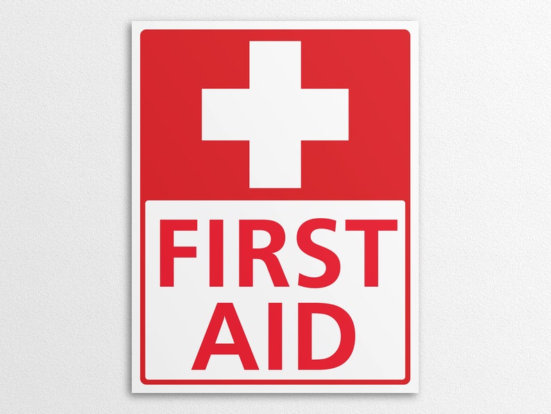 Printable First Aid Sign in US Letter and A4 Sizes, Instant Download ...