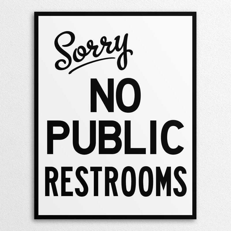 No Public Restroom Sign - Etsy
