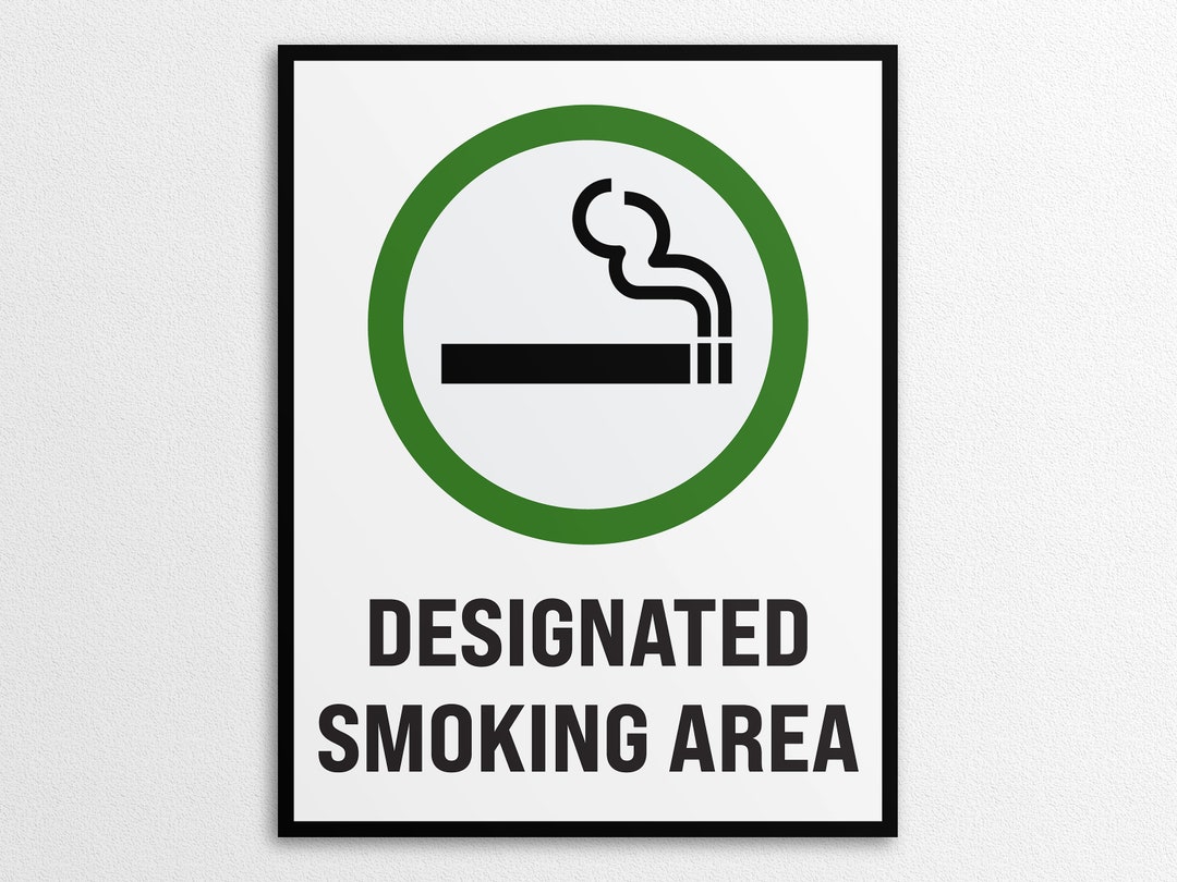 Printable Designated Smoking Area Sign in US Letter and A4 Sizes ...