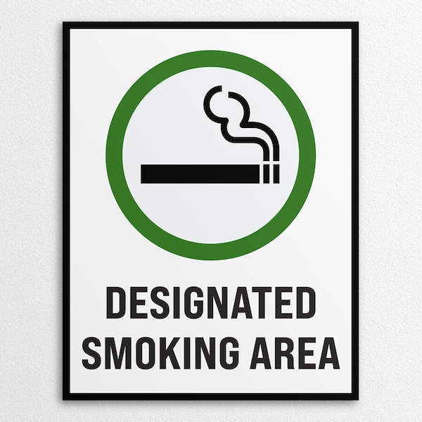 Smoking Area Sign - Etsy