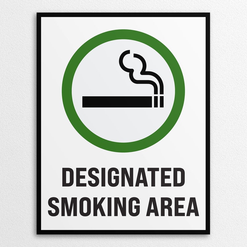 Smoking Area Sign - Etsy