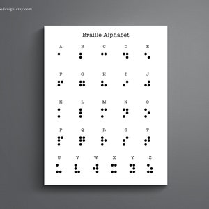 Printable Braille Alphabet Learning Sheet (PDF) - Etsy