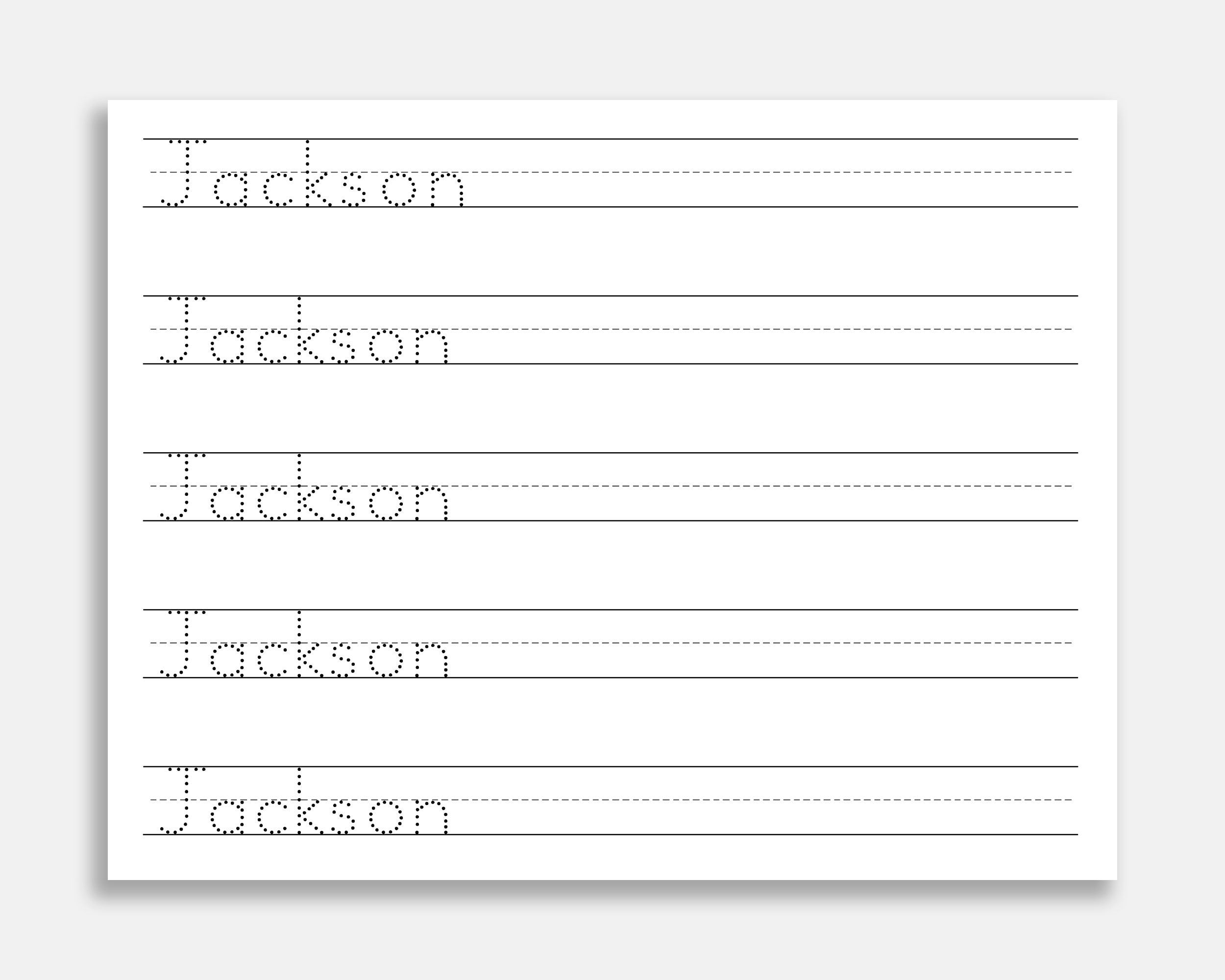 Dot Name Tracing Sheet. Dot Name Writing. Dot Name Paper Name | Etsy ...