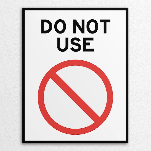 Do Not Use Signs - Etsy