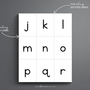 Letter Printable Flash Card. Kindergarten Sight Words. Lowercase Flash ...