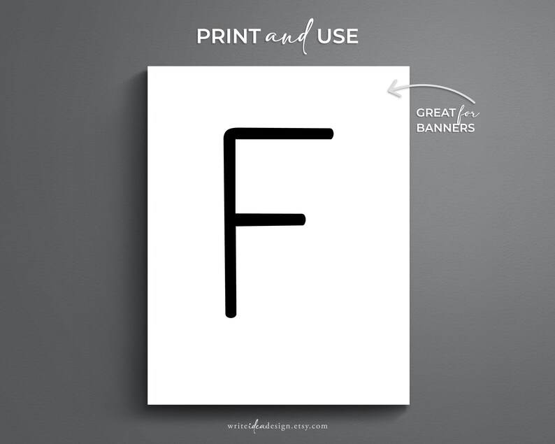 Printable Uppercase Letters. Printable Alphabet. 26 Pages. - Etsy
