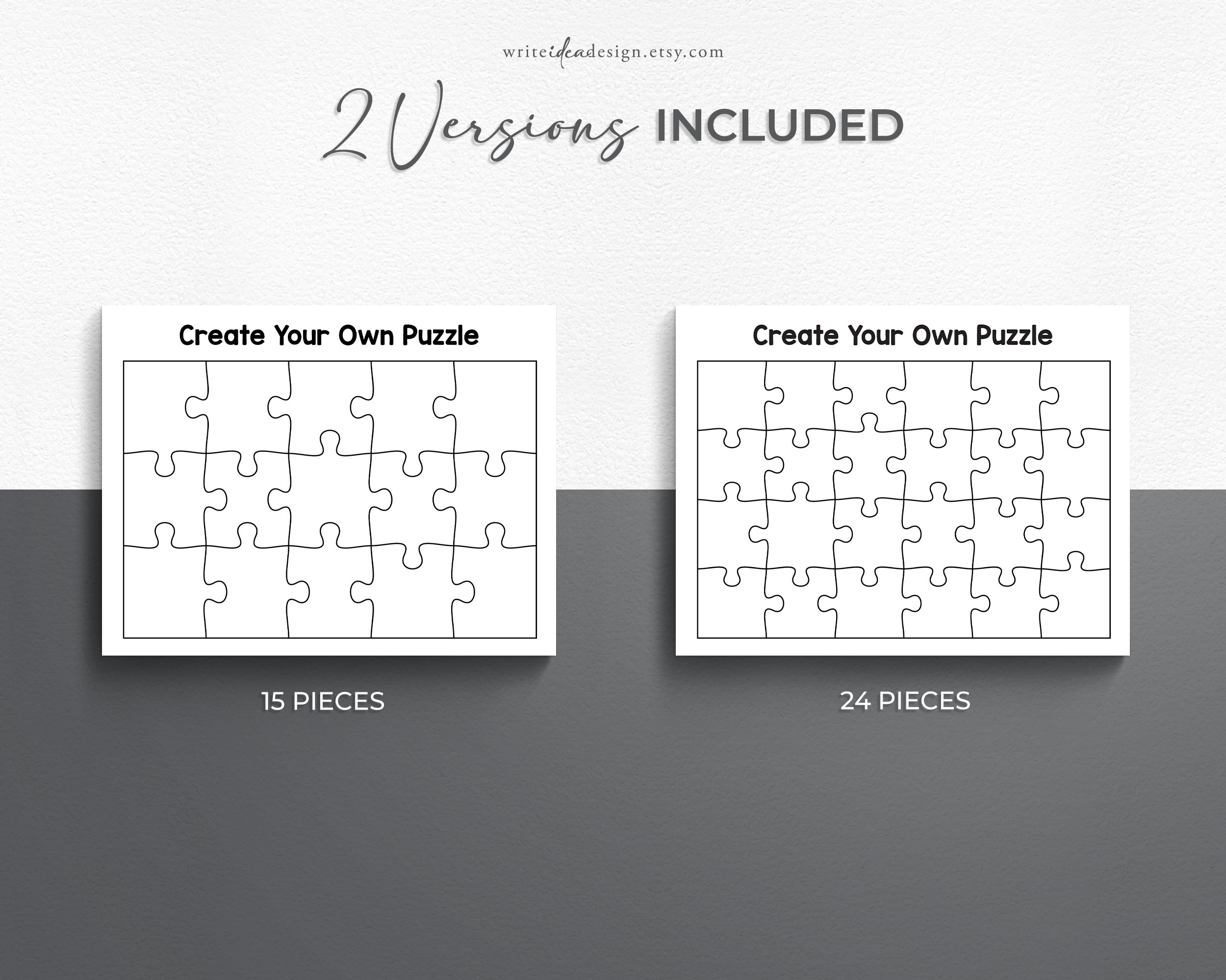 DIY Puzzle Worksheet: Custom Printable Jigsaw for Kids (PDF) - Etsy