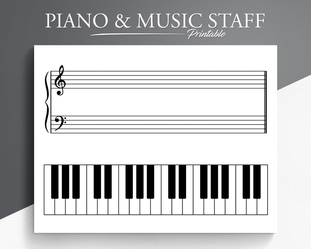Piano and Music Staff Worksheet for US Letter/a4. Piano Worksheet. Read ...