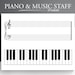 Piano & Music Staff Worksheet: Large Print, US Letter/a4 (digital ...