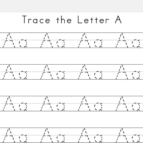 Alphabet Tracing Worksheets Printable Letter ABC Handwriting - Etsy