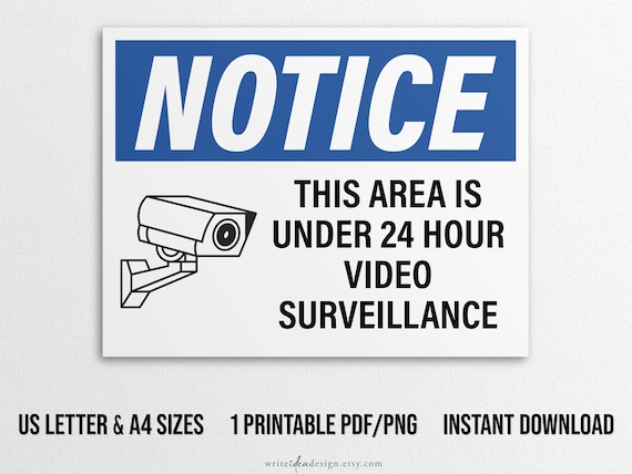 Printable Security Camera Signs