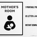 Printable Mother's Room Sign: Nursing Symbol (PDF & PNG) - Etsy