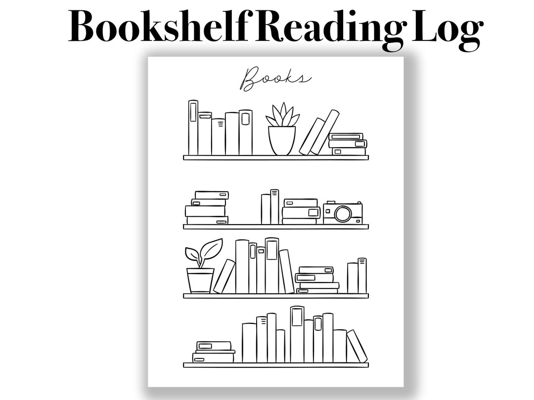 Bookshelf Reading Log. Book Tracker. Reading Tracker. Book Log. Reading ...