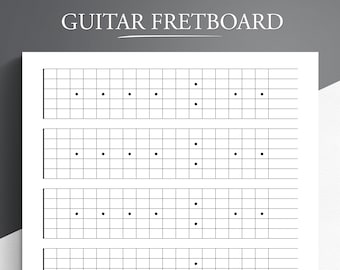 Guitar Fretboard, Blank Guitar Neck, Printable - Etsy