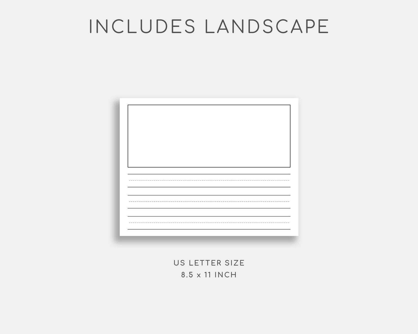 Handwriting Story Paper. Penmanship Paper. Writing Practice | Etsy