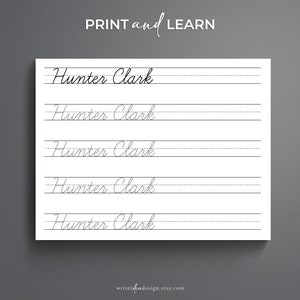 Personalized Cursive Name Tracing Sheet. Cursive Name Writing. Cursive ...