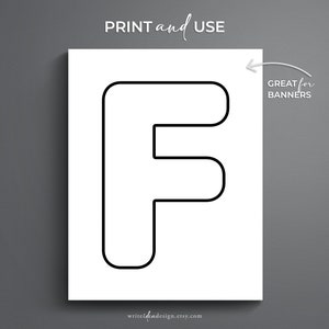 Printable Big Uppercase Letters. Printable Alphabet. 26 Pages. - Etsy