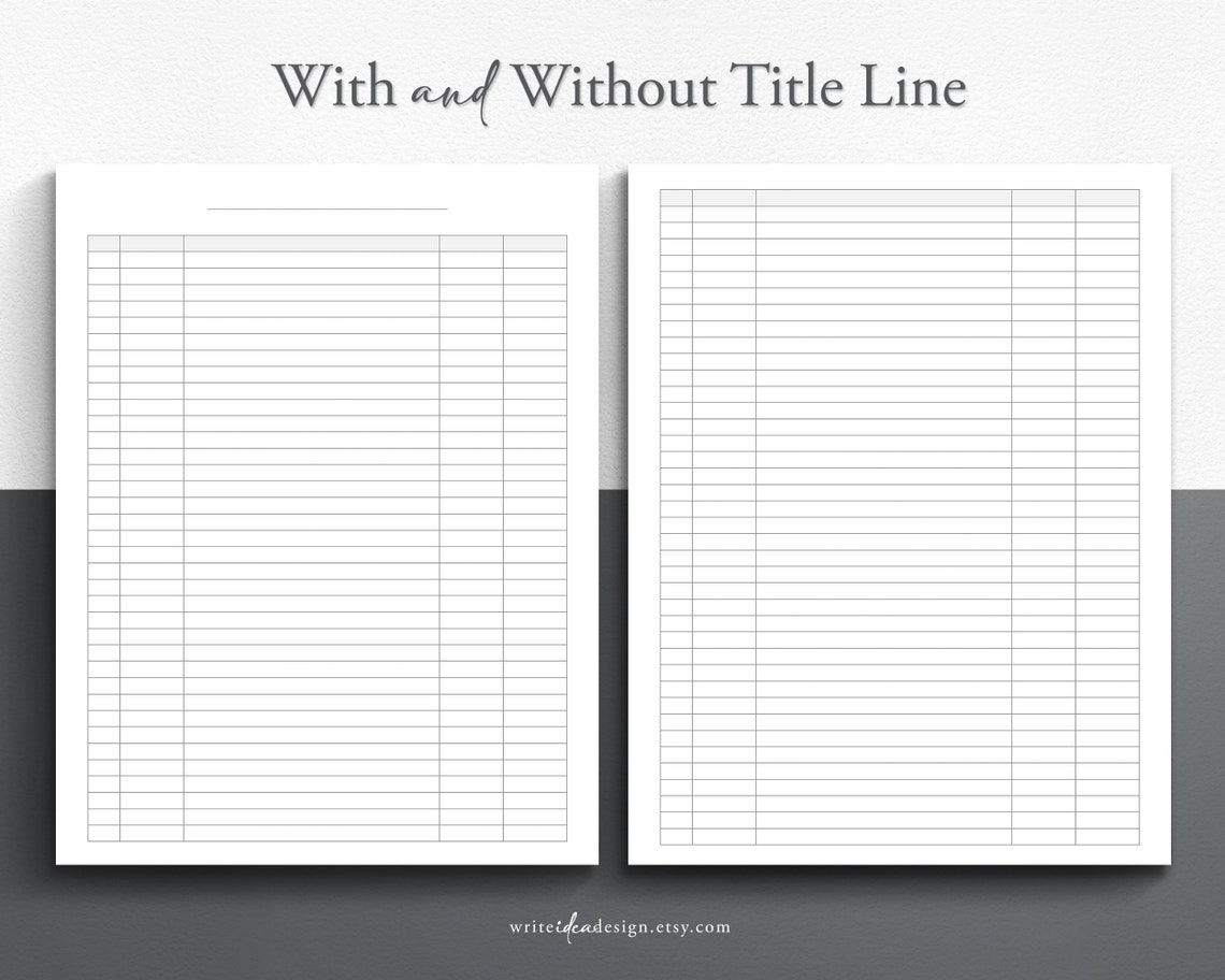 Printable Transaction Log. Transaction Logbook. Transaction - Etsy