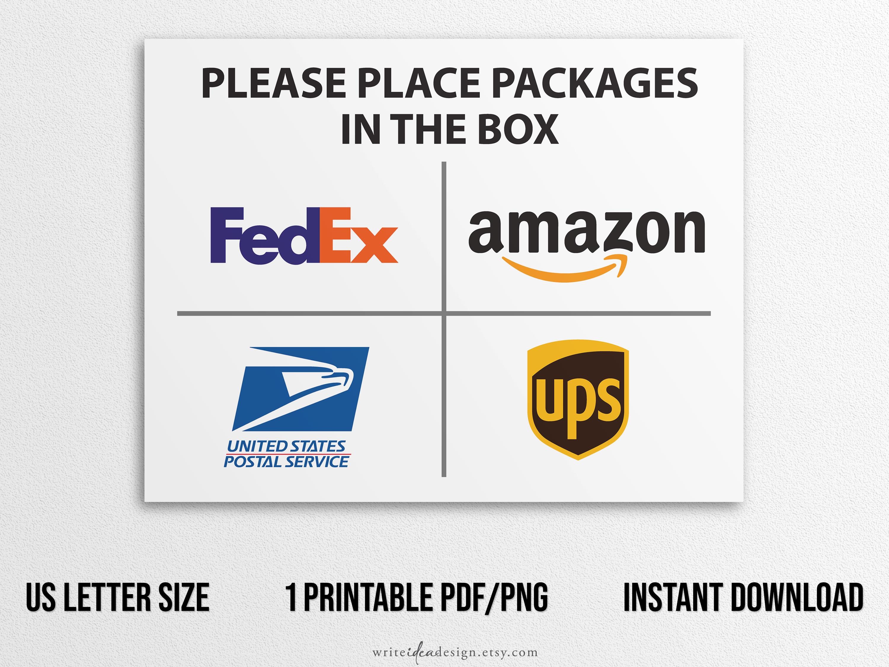 Printable Delivery Drop off Sign: Please Place Packages Here (PDF + PNG ...