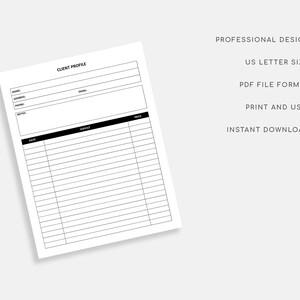 Client Profile. Customer Information Card. Client Profile - Etsy