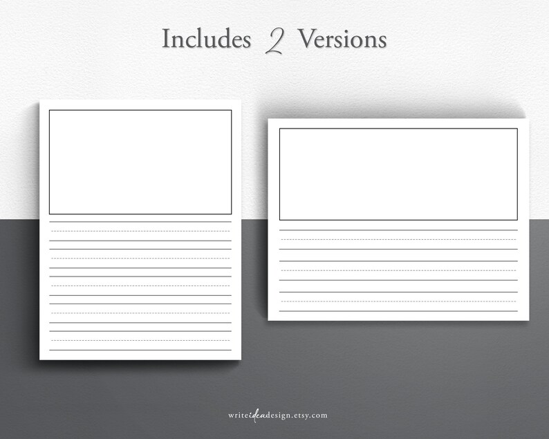 Handwriting Story Paper. Penmanship Paper. Writing Practice Paper ...