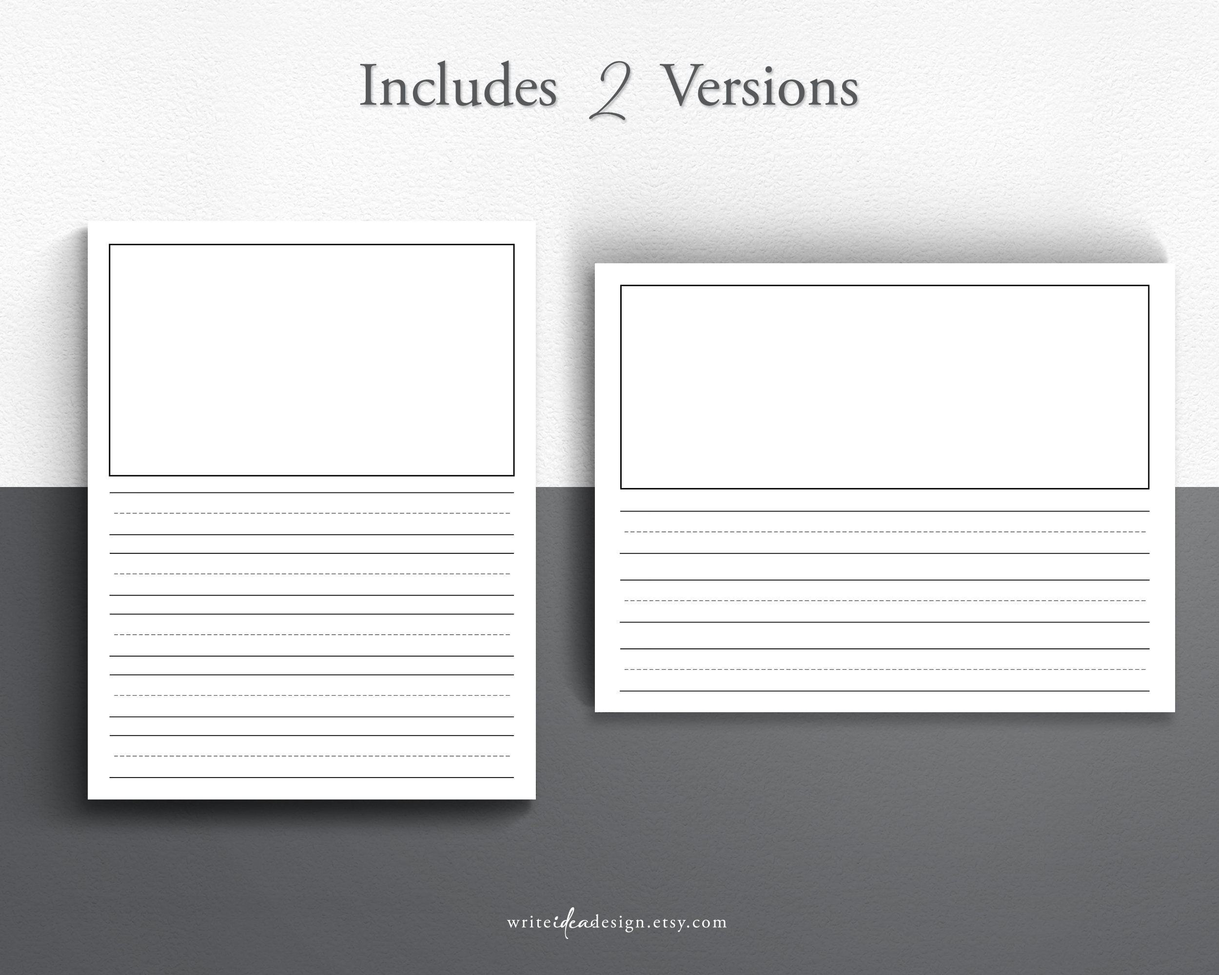 Handwriting Story Paper. Penmanship Paper. Writing Practice - Etsy Hong ...