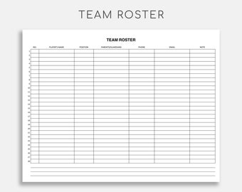 Baseball Depth Chart Template Free