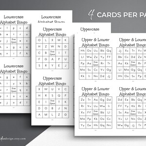 Alphabet Bingo. 1000 Cards. Upper, Lower and Both Cases. - Etsy