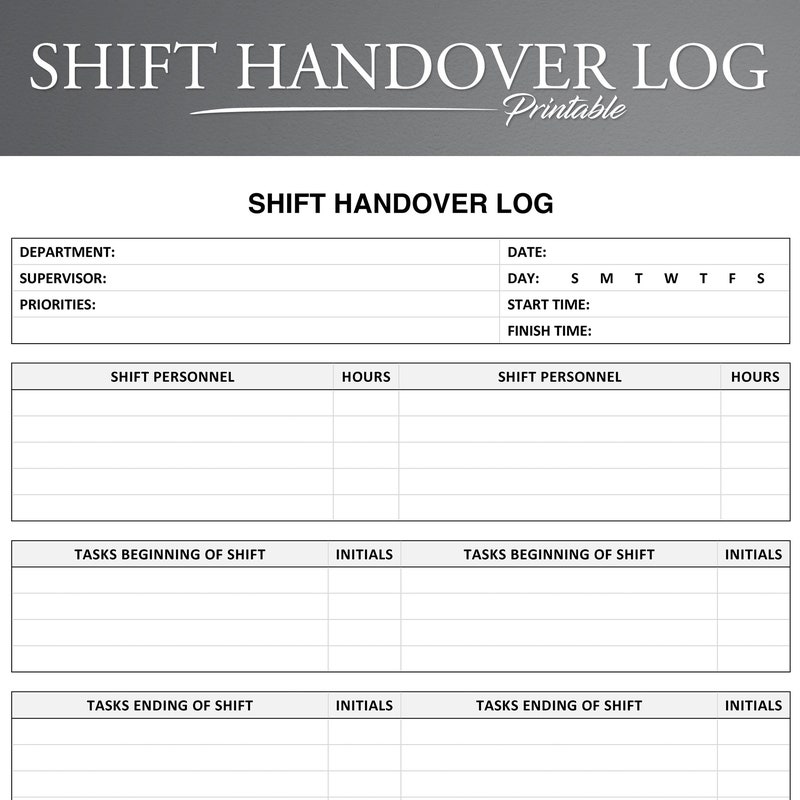 End of Shift Report - Etsy