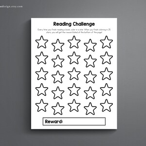 Printable Reading Challenge for Kids: Reading Reward Tracker (PDF) - Etsy