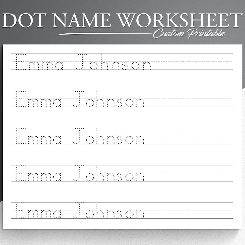 Name Tracing Sheet - Etsy