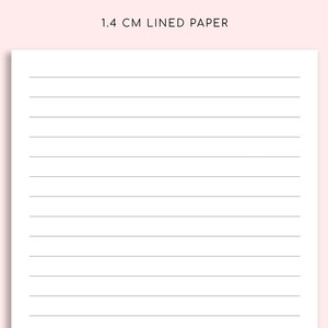 Printable Lined Paper. Wide Ruled Paper. College Ruled Paper. - Etsy