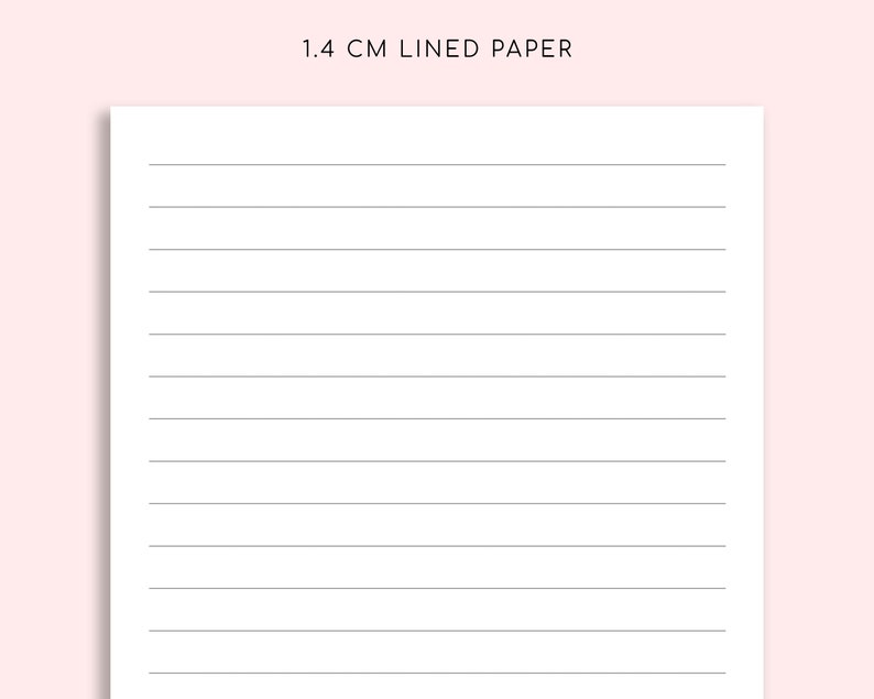Printable Lined Paper. Wide Ruled Paper. College Ruled Paper. - Etsy