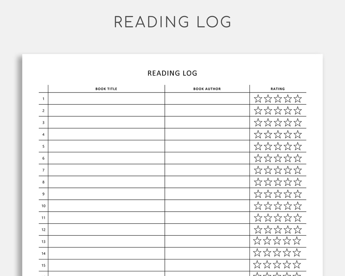 Printable Reading Log. Reading Tracker. Books I've Read. | Etsy