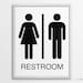 Printable Restroom Sign US Letter and A4 Sizes, Instant Download PDF - Etsy
