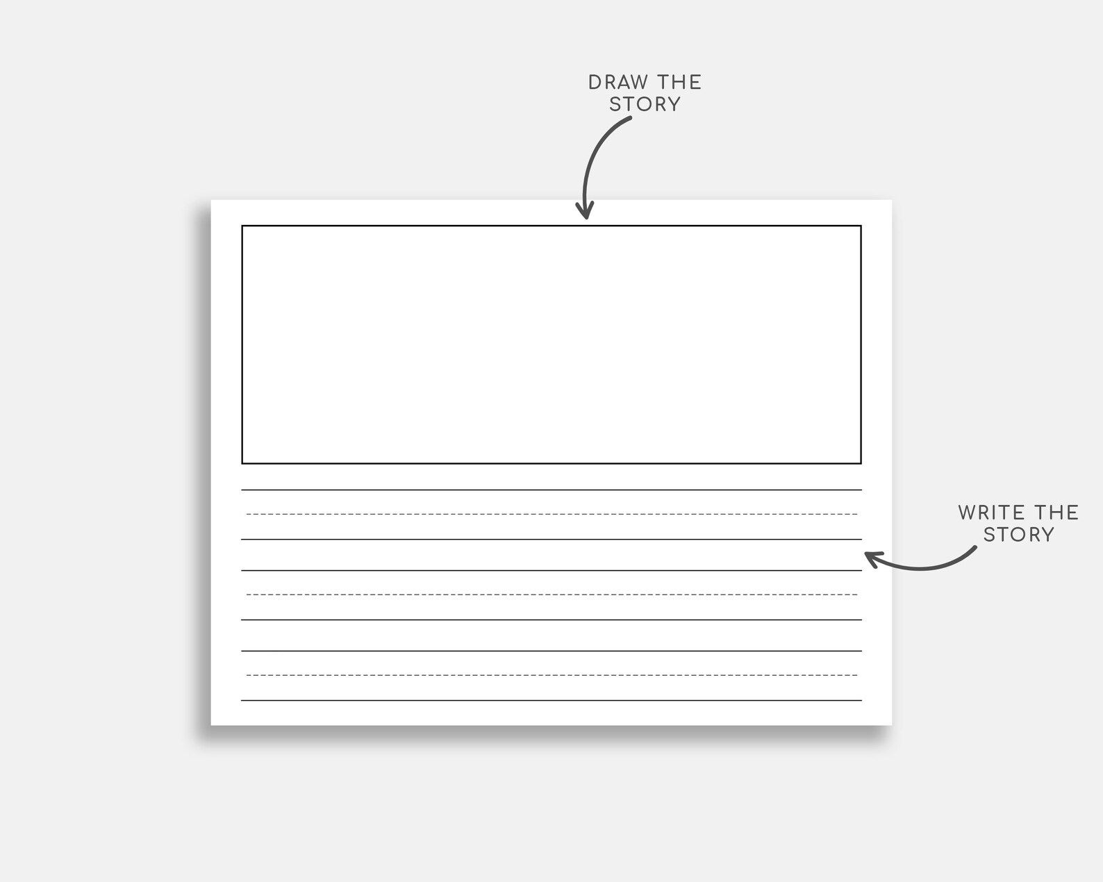 Handwriting Story Paper. Penmanship Paper. Writing Practice | Etsy