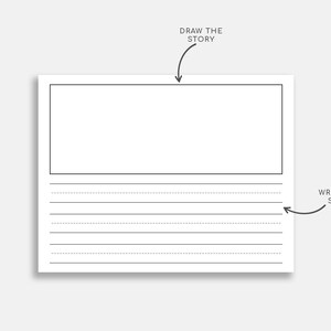 Handwriting Story Paper. Penmanship Paper. Writing Practice | Etsy