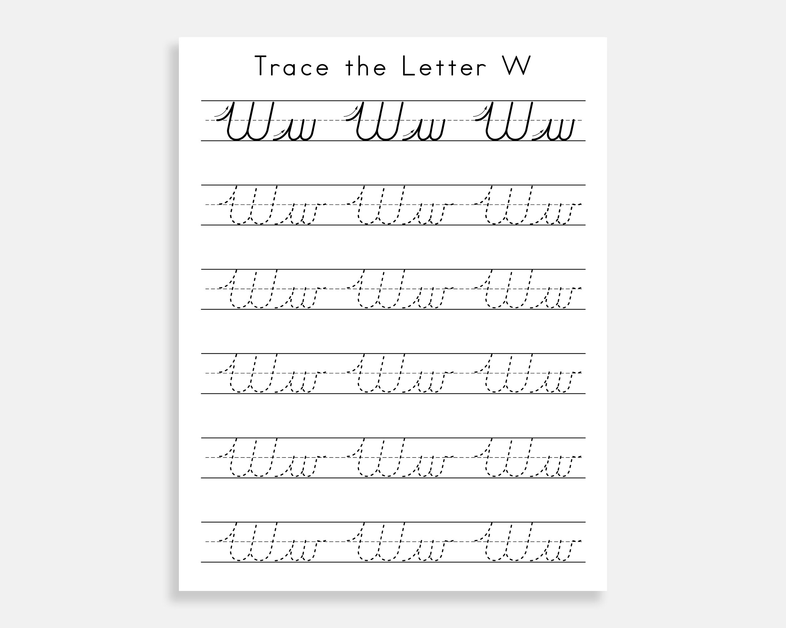 Cursive Letter Tracing. Cursive Handwriting Practice. Learn - Etsy