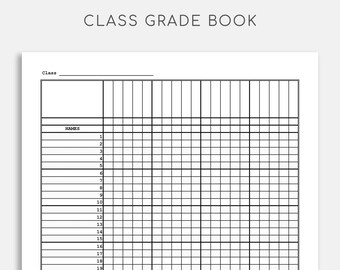 Grade Book | Etsy