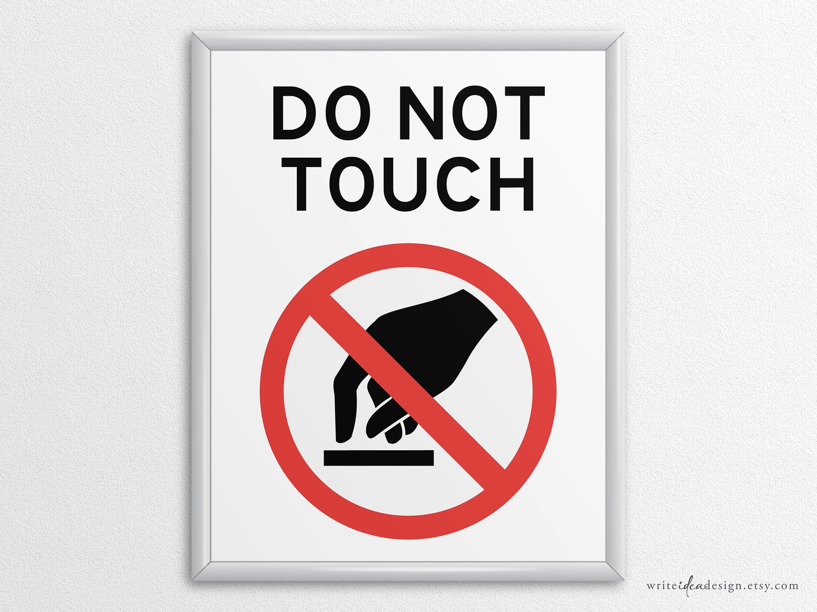 Printable Do Not Touch Sign in US Letter and A4 Sizes Instant - Etsy