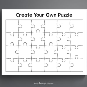DIY Puzzle Worksheet: Custom Printable Jigsaw for Kids (PDF) - Etsy