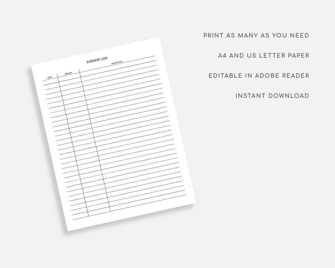 Expense Log. Expense Tracker. Purchase Tracker. Business - Etsy