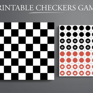 Printable Checkers Game. Printable Board Game. Printable Game. Draughts ...